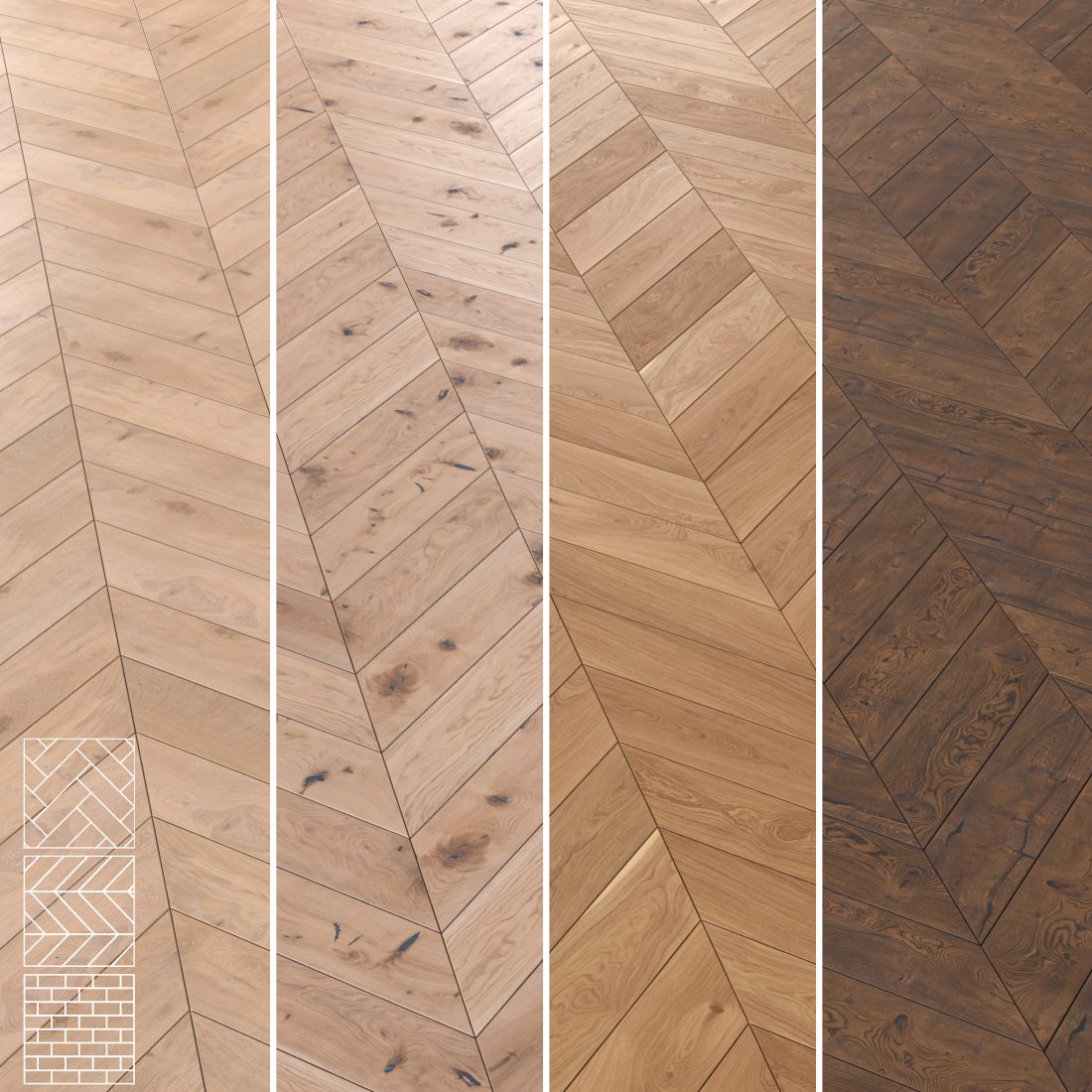 Boen Oak Parquet Floor Geometry 4K Textures-Set 15 - 3D Model for VRay ...