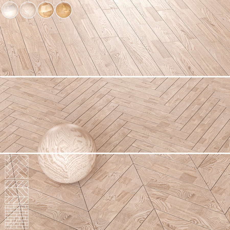 Boen Oak Parquet Floor Geometry 4K Textures-set 20 - 3D Model for VRay ...
