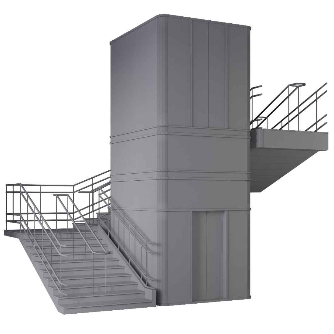 Elevator And Stair No. 22 3D Model for VRay, Corona | CGMood