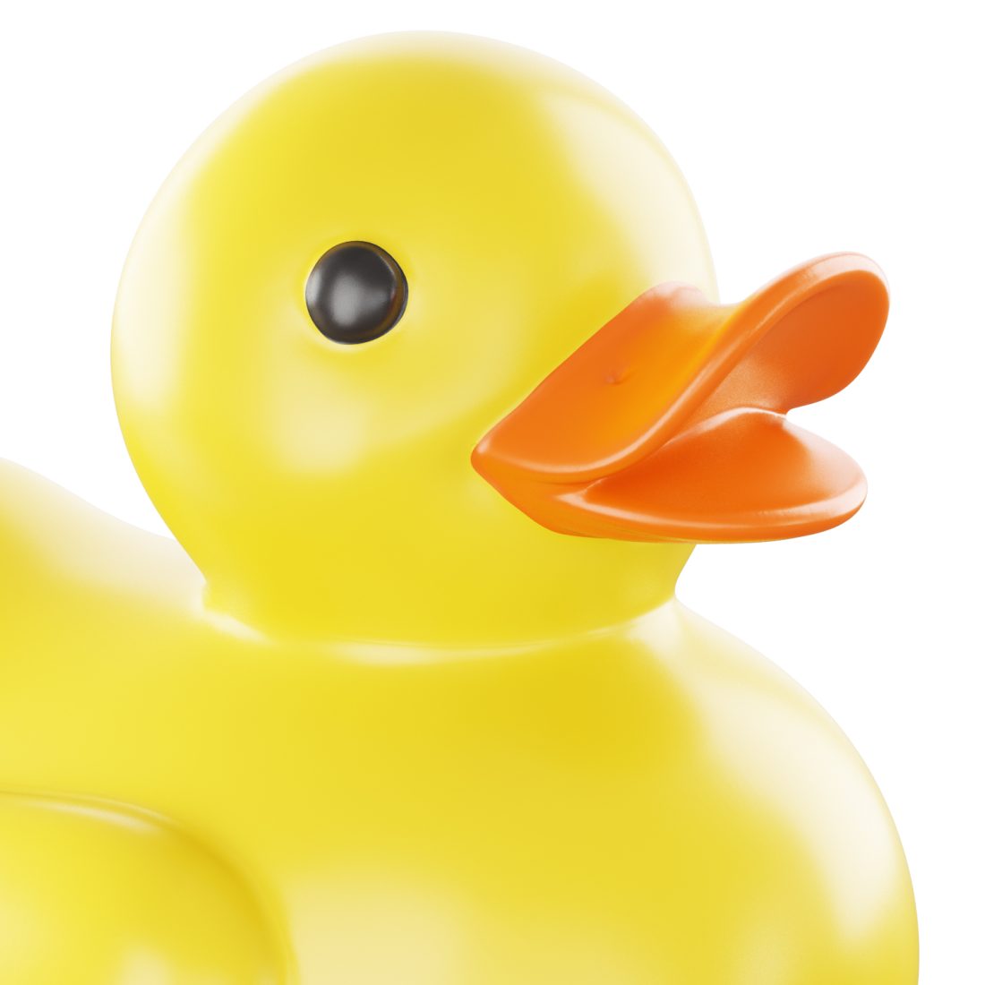Plastic Toy Yellow Duckling - 3D Model for VRay