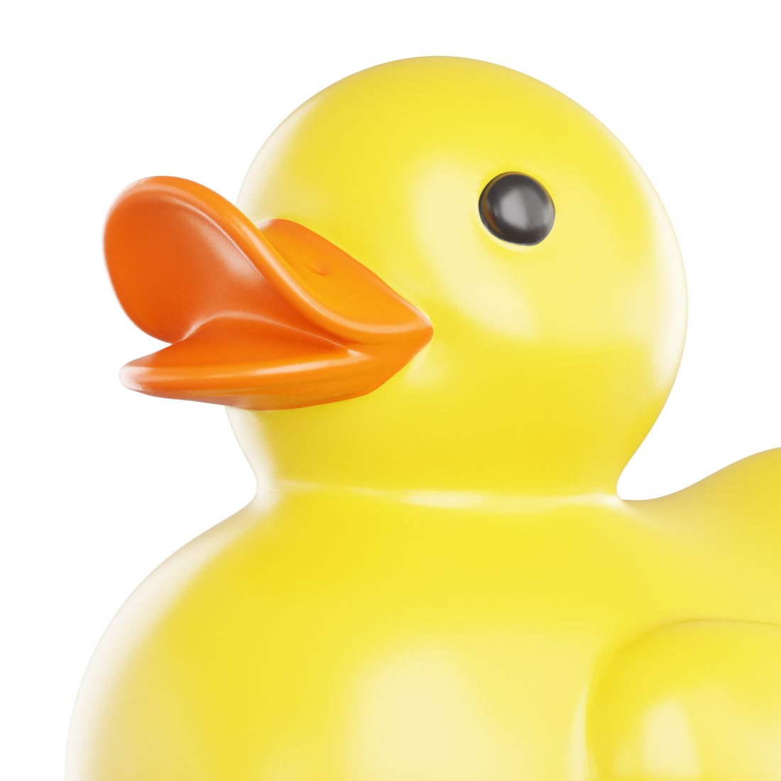 Plastic Toy Yellow Duckling - 3D Model for VRay
