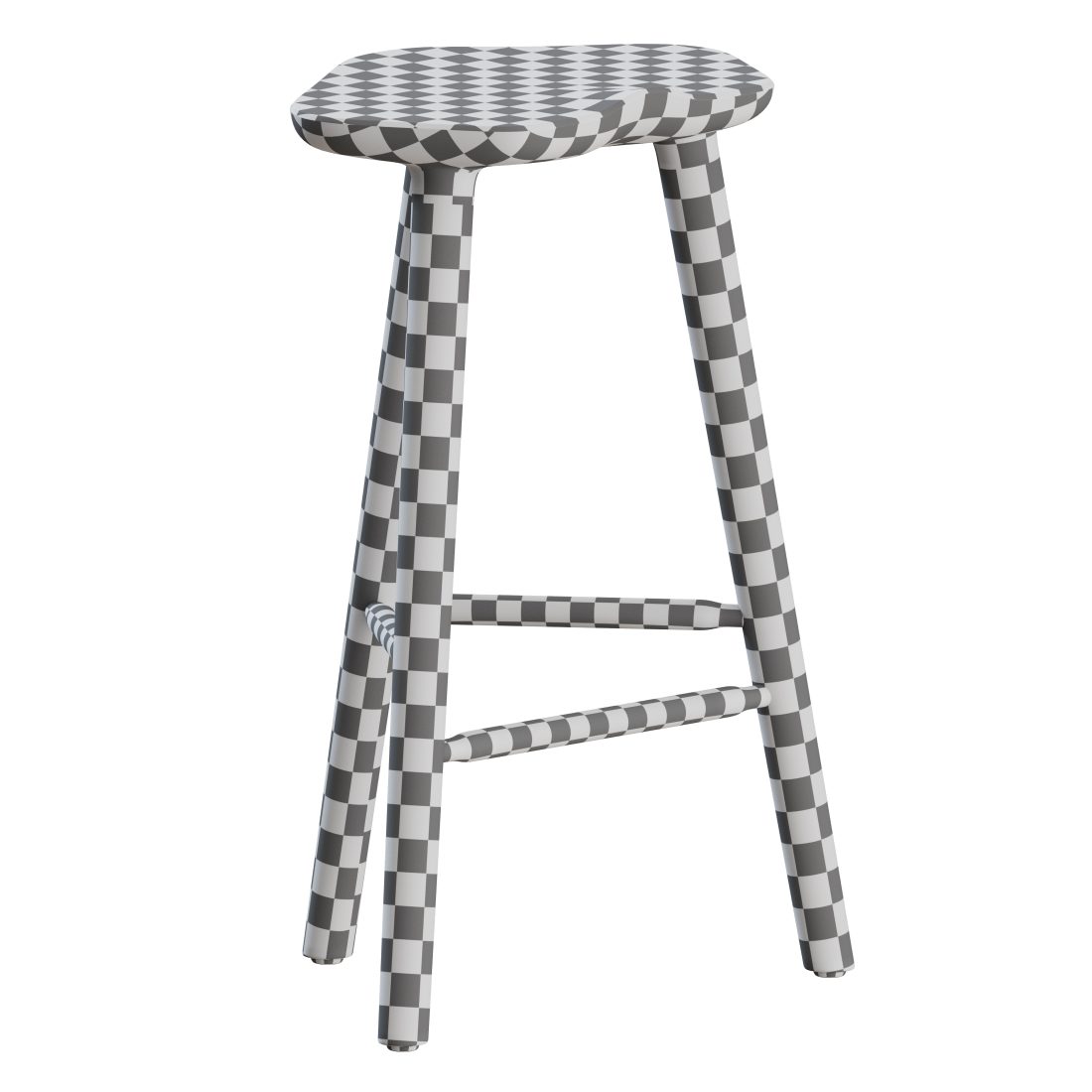Tam Counter Stool 3 Legs By Peca Estudio - 3D Model for Corona