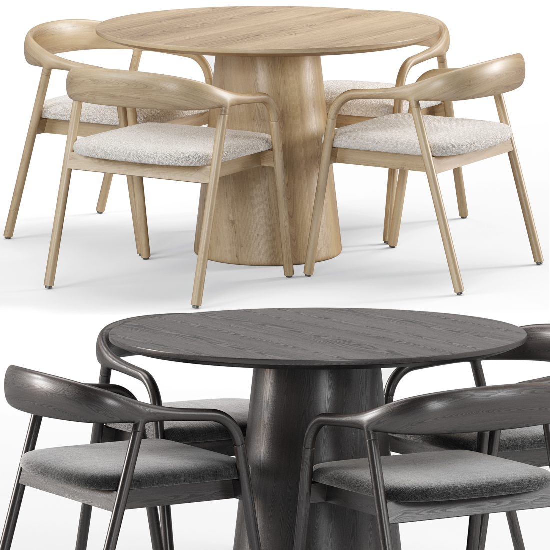 Kasl Chair And Lori Table 3D Model for VRay, Corona | CGMood