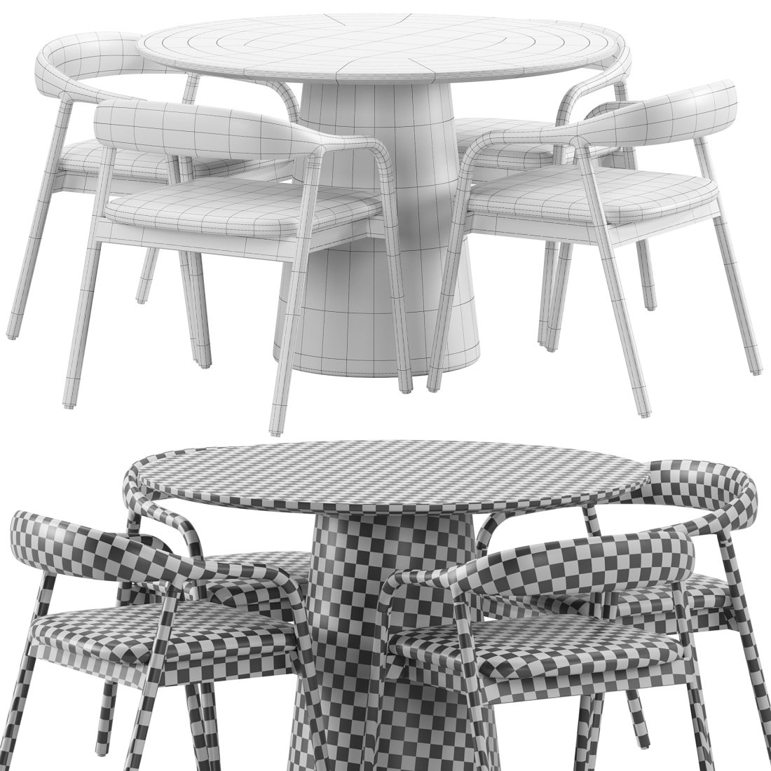 Kasl Chair And Lori Table 3D Model for VRay, Corona | CGMood