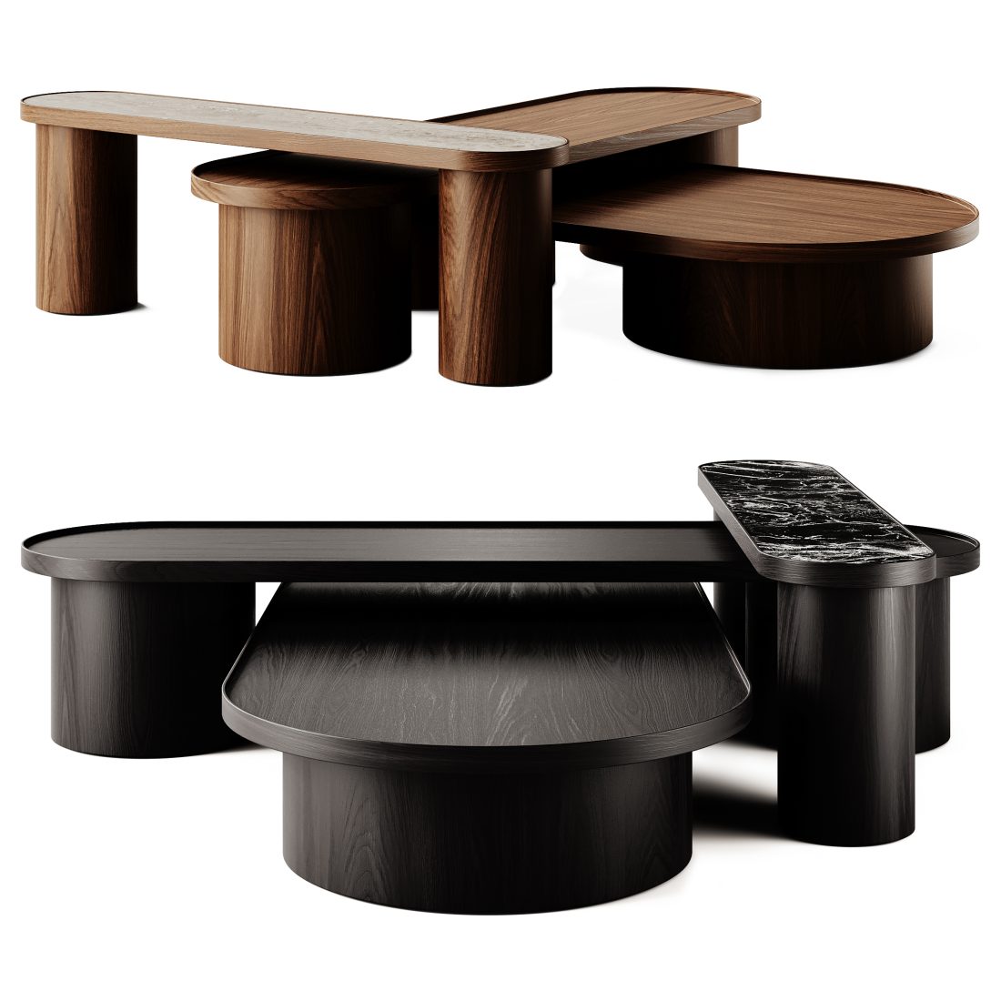 Hc28 Maison Span Set Of Coffee Tables 3D Model for Corona | CGMood