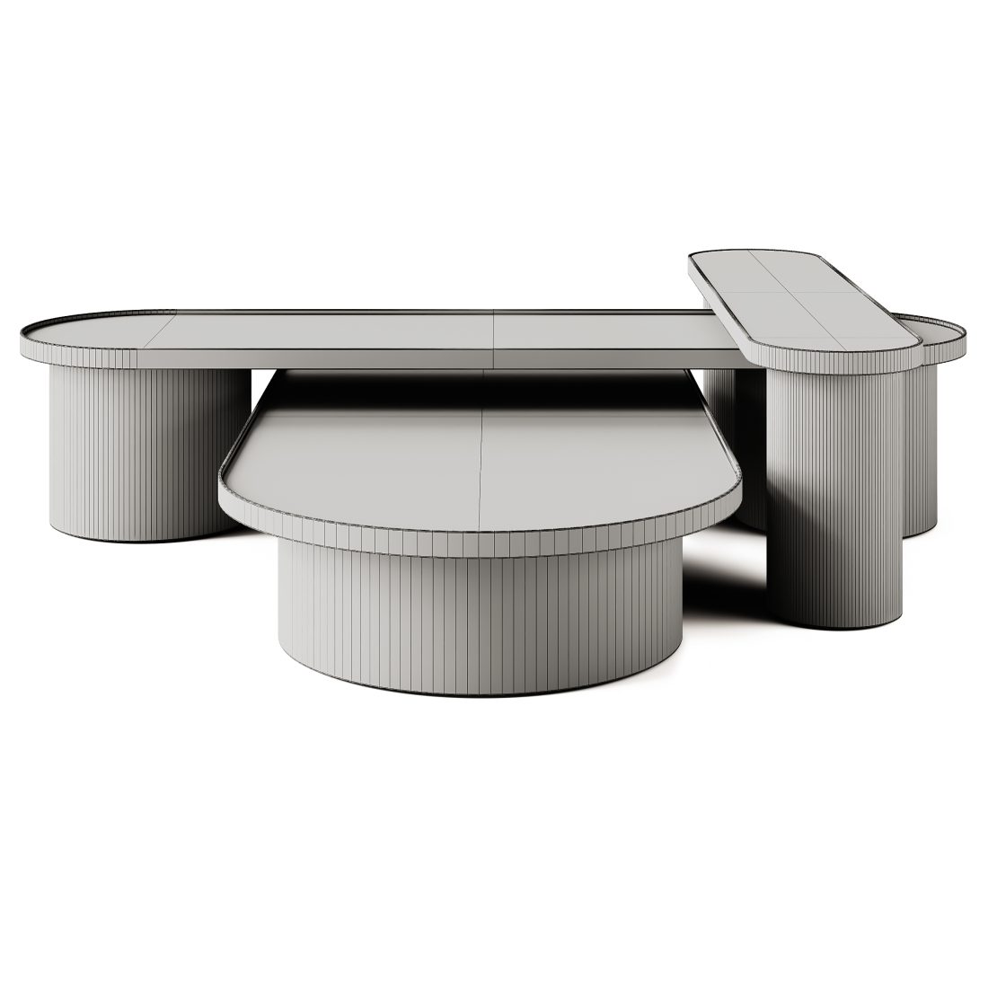 Hc28 Maison Span Set Of Coffee Tables 3D Model for Corona | CGMood
