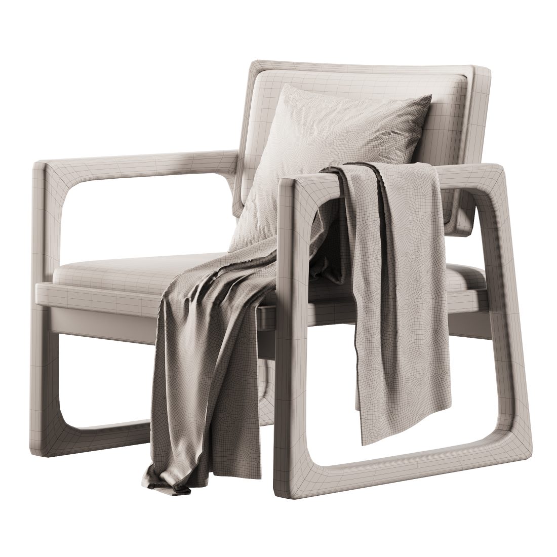 Zara Home Lounge Chair 3D Model for Corona | CGMood