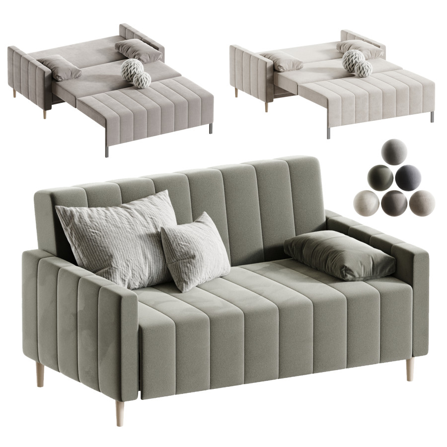 Mare Mini Straight Sofa 3D Model for VRay, Corona | CGMood