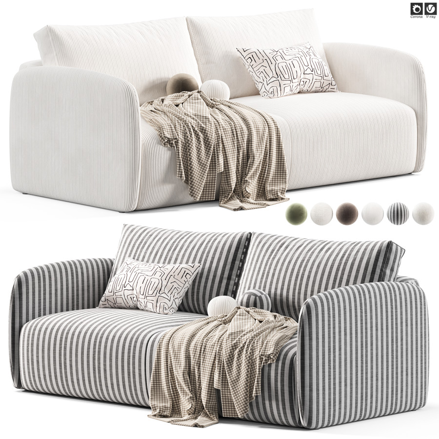 Skdesign Enzo Sofa-bed - 3D Model for VRay, Corona