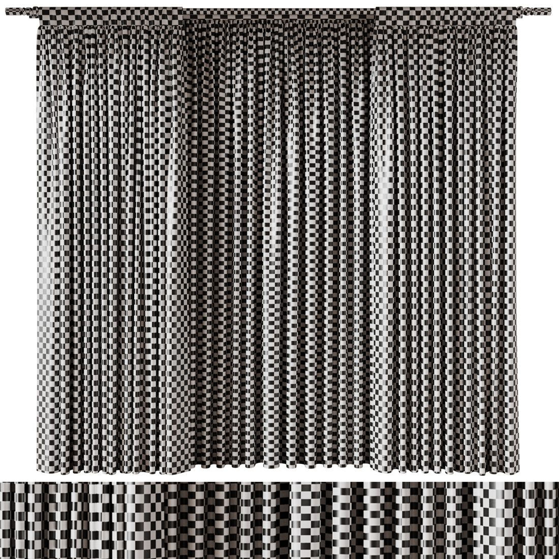 Curtain №2 - 3D Model for VRay, Corona
