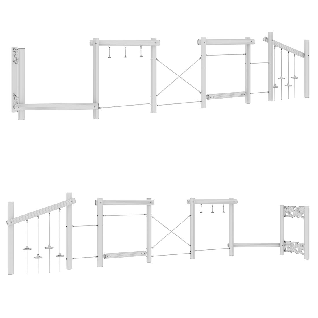 Obstacle Course Type 6 - 3D Model for VRay, Corona