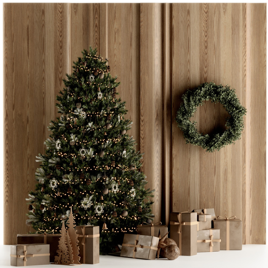 Christmas-tree-set07 3D Model for VRay, Corona | CGMood