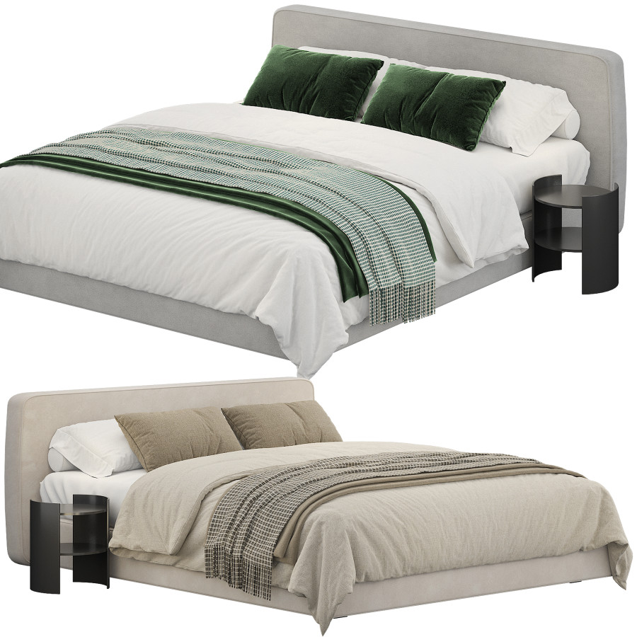Porter Bed By Lavist - 3D Model for VRay, Corona
