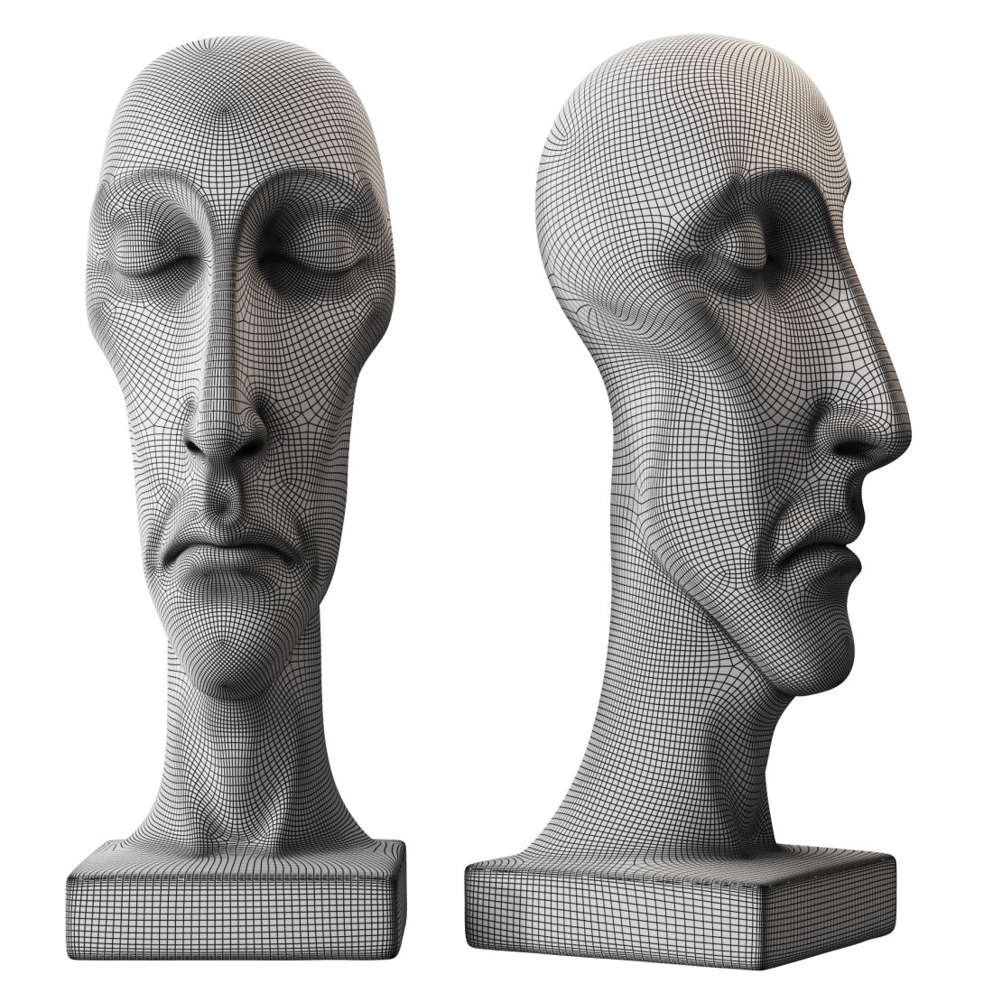 Decorative Sculpture V1 | Head Sculpture 3D Model for VRay, Corona | CGMood