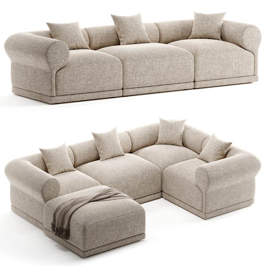 Lugano Modular Sofa - 3D Model for VRay