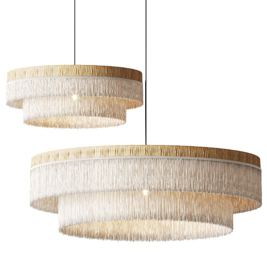 Kavi Fringed Raffia Lamp 3D Model for Corona | CGMood
