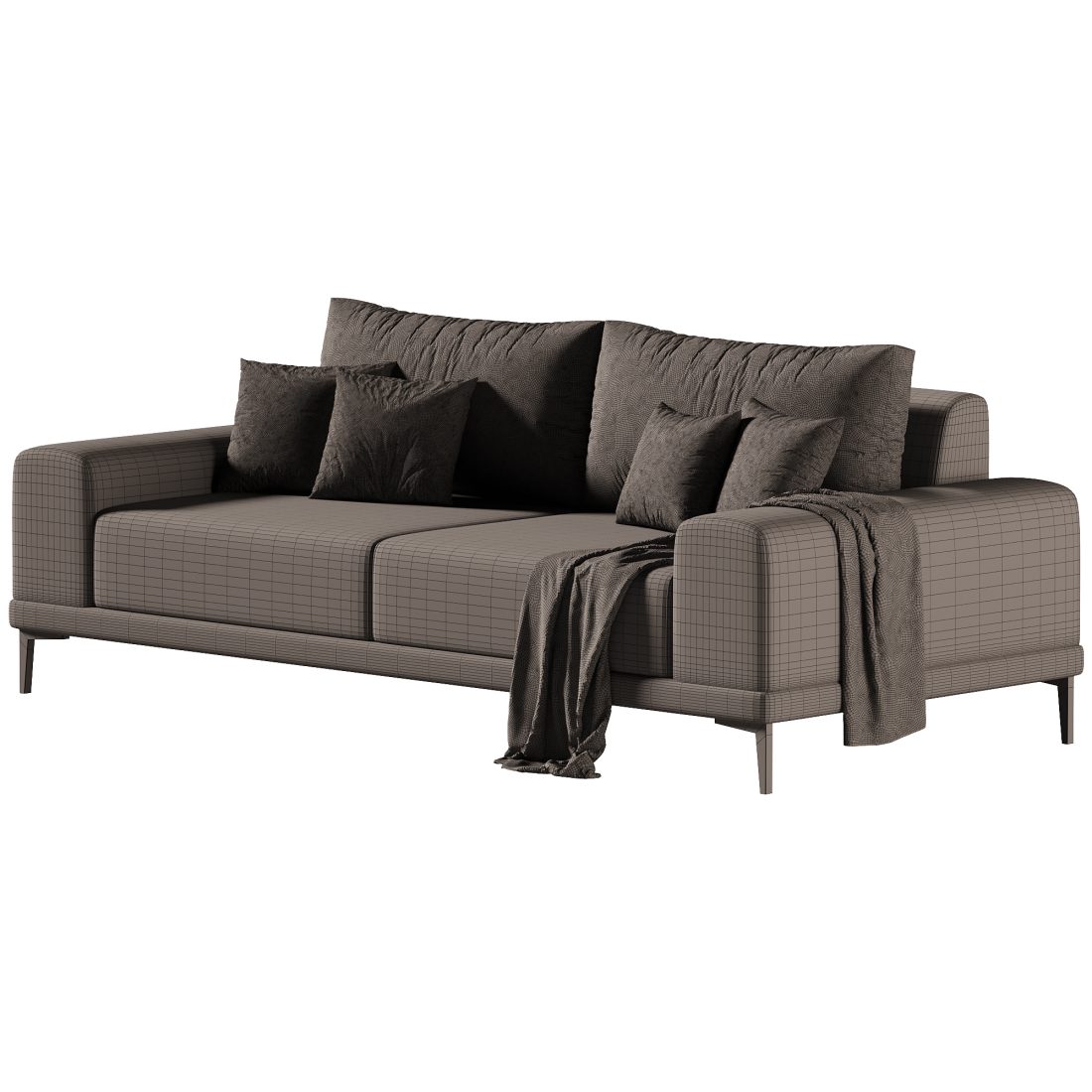 Cologne Clarins Straight Non-folding Sofa - 3D Model for Corona