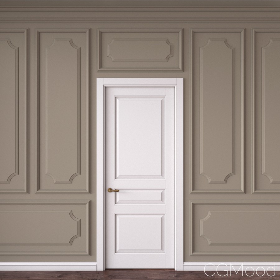 Classic Door And Wall Moulding 18 - 3D Model for VRay, Corona