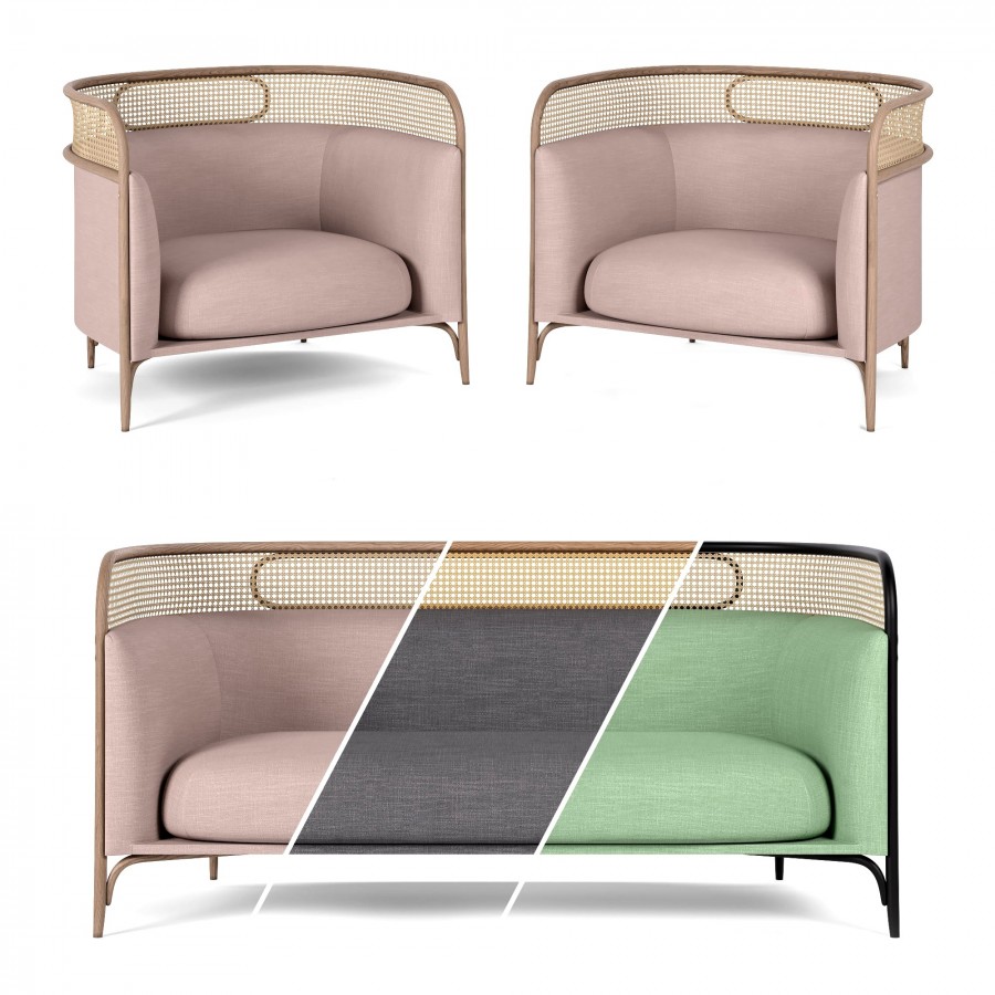 Targa Lounge Armchair And Sofa - 3D Model for Corona
