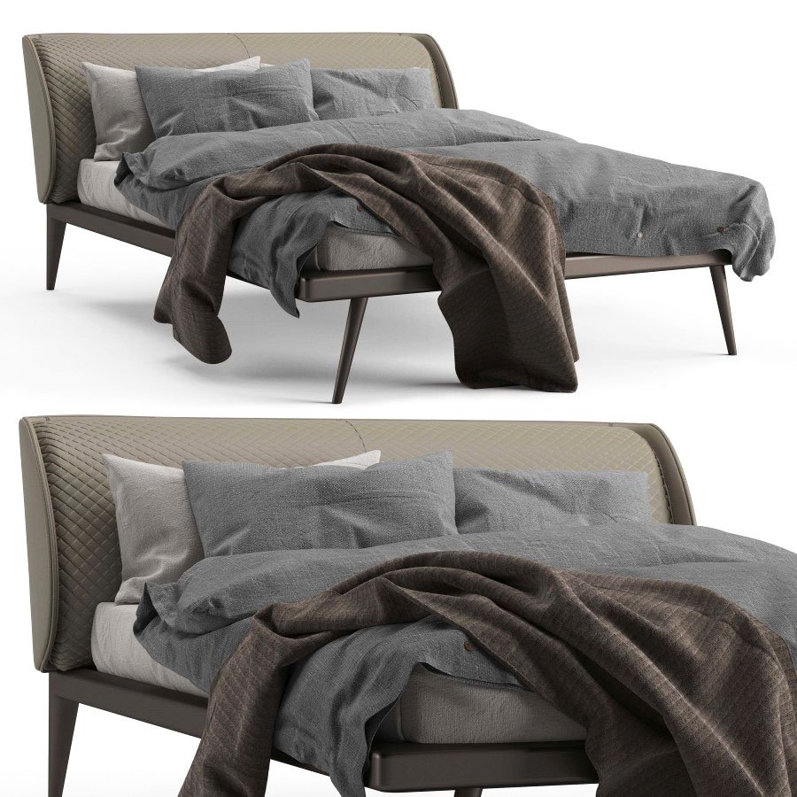 Cattelan Italia Ayrton Bed - 3D Model for Corona
