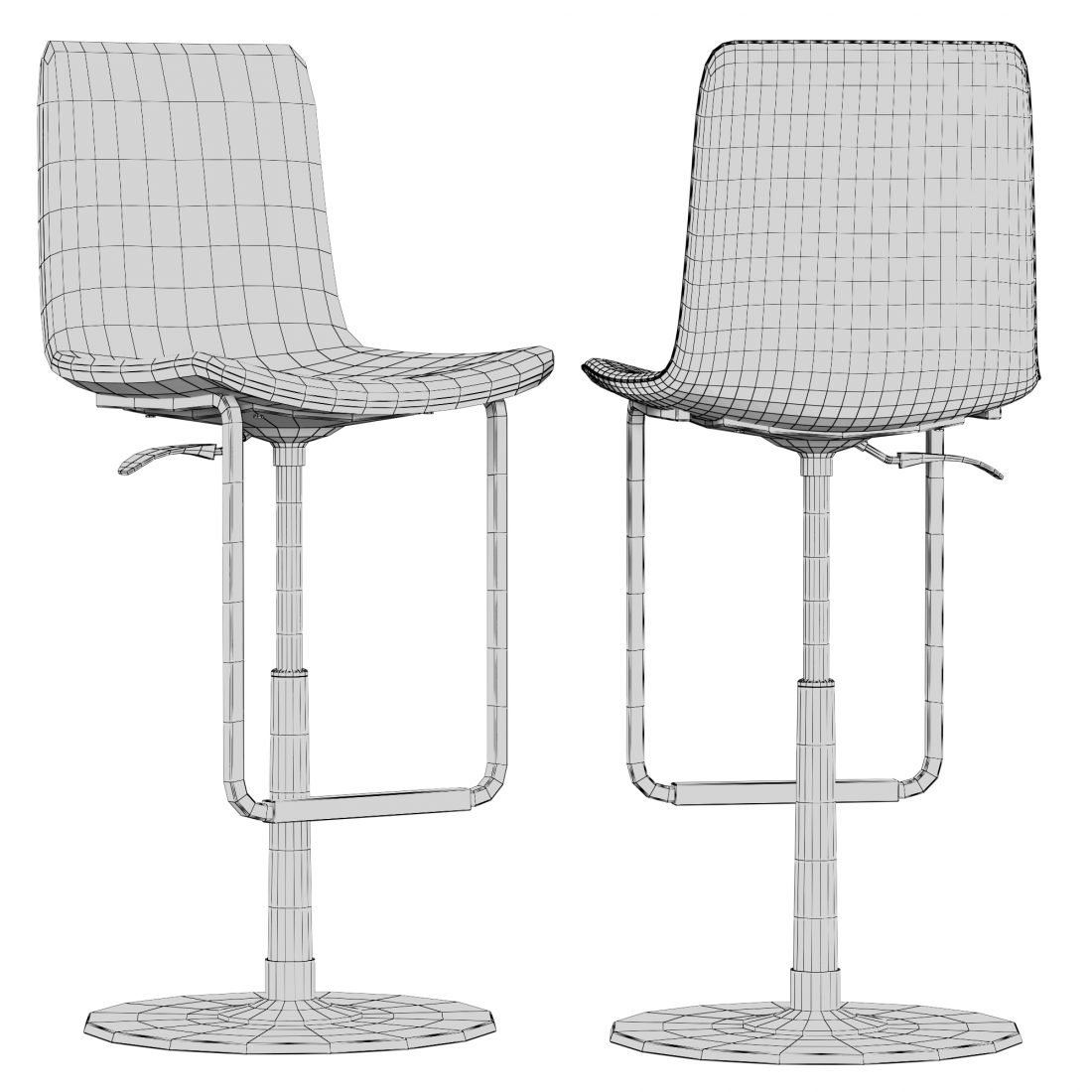 Bar Chair Two Kinds - 3D Model for VRay