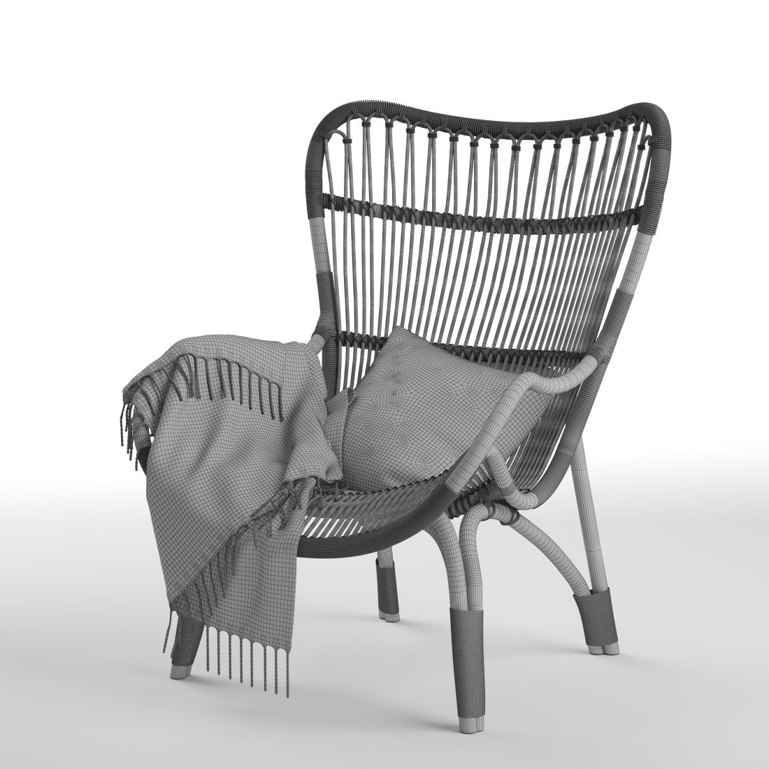 C110 Highback Lounge Chair - 3D Model for VRay