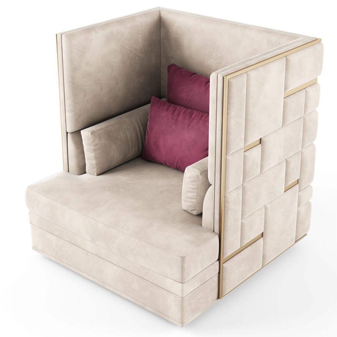 Visionnaire Babylon Armchair 02 - 3D Model for VRay