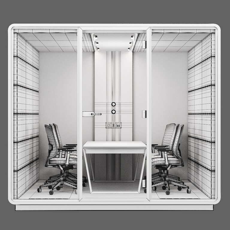 Mikomax Smart Office | Hush Meet L - 3D Model for VRay, Corona