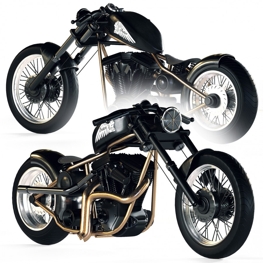 Motorcycle - 3D Model for Corona