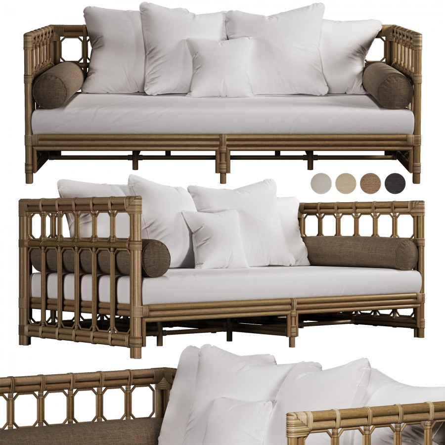 Regeant Daybed - 3D Model for VRay, Corona