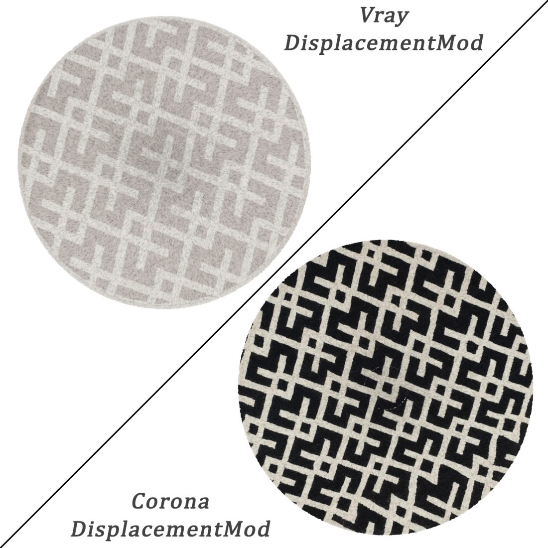 Round Rug Set 93 - 3D Model for VRay, Corona