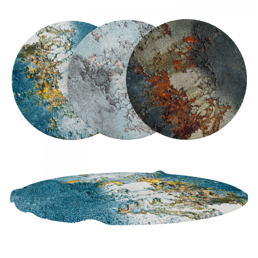 Round Rug Set 102 - 3D Model for VRay, Corona