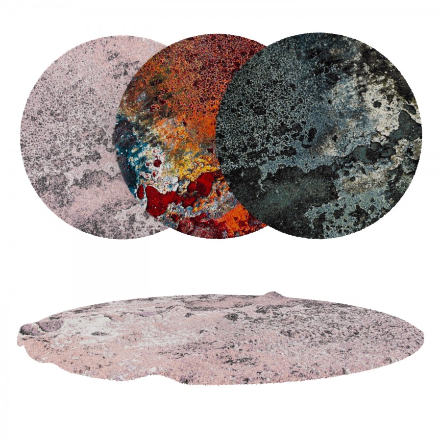Round Rug Set 103 - 3D Model for VRay, Corona