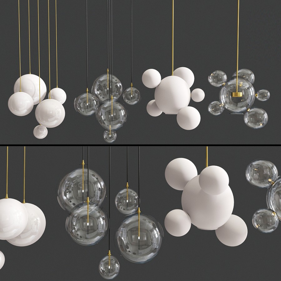 Replica Gallotti Bolle Ceiling Lighting - 3D Model for VRay, Corona