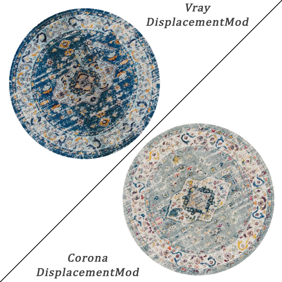 Round Rug Set 116 3D Model for VRay, Corona | CGMood