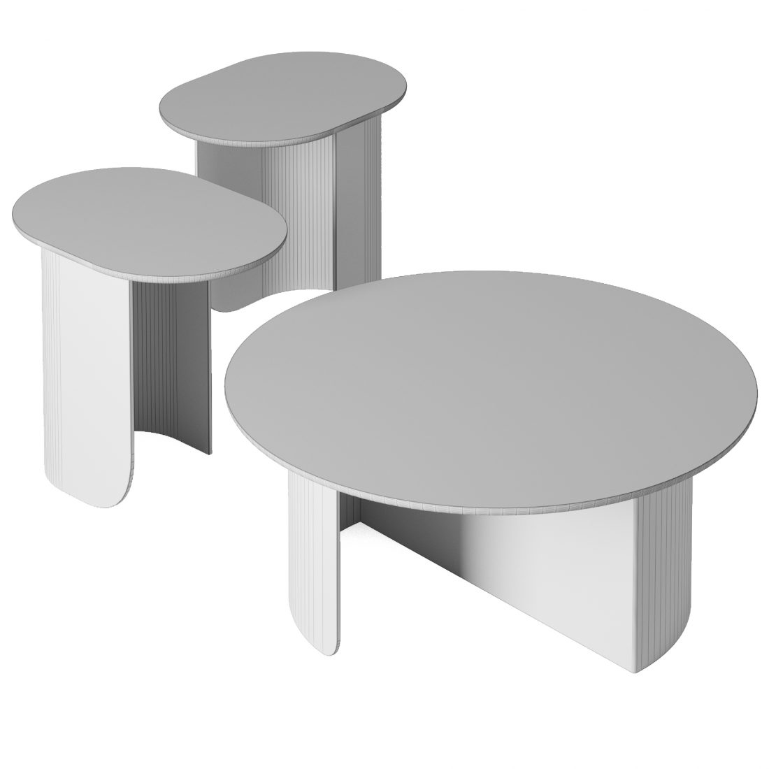 Plateau Side Table Set. Festamsterdam. - 3D Model for Corona