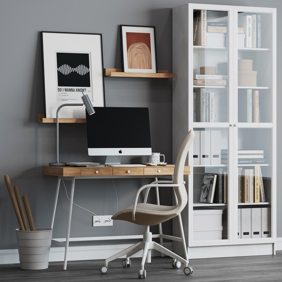 Ikea Workplace 1 3D Model for VRay, Corona | CGMood