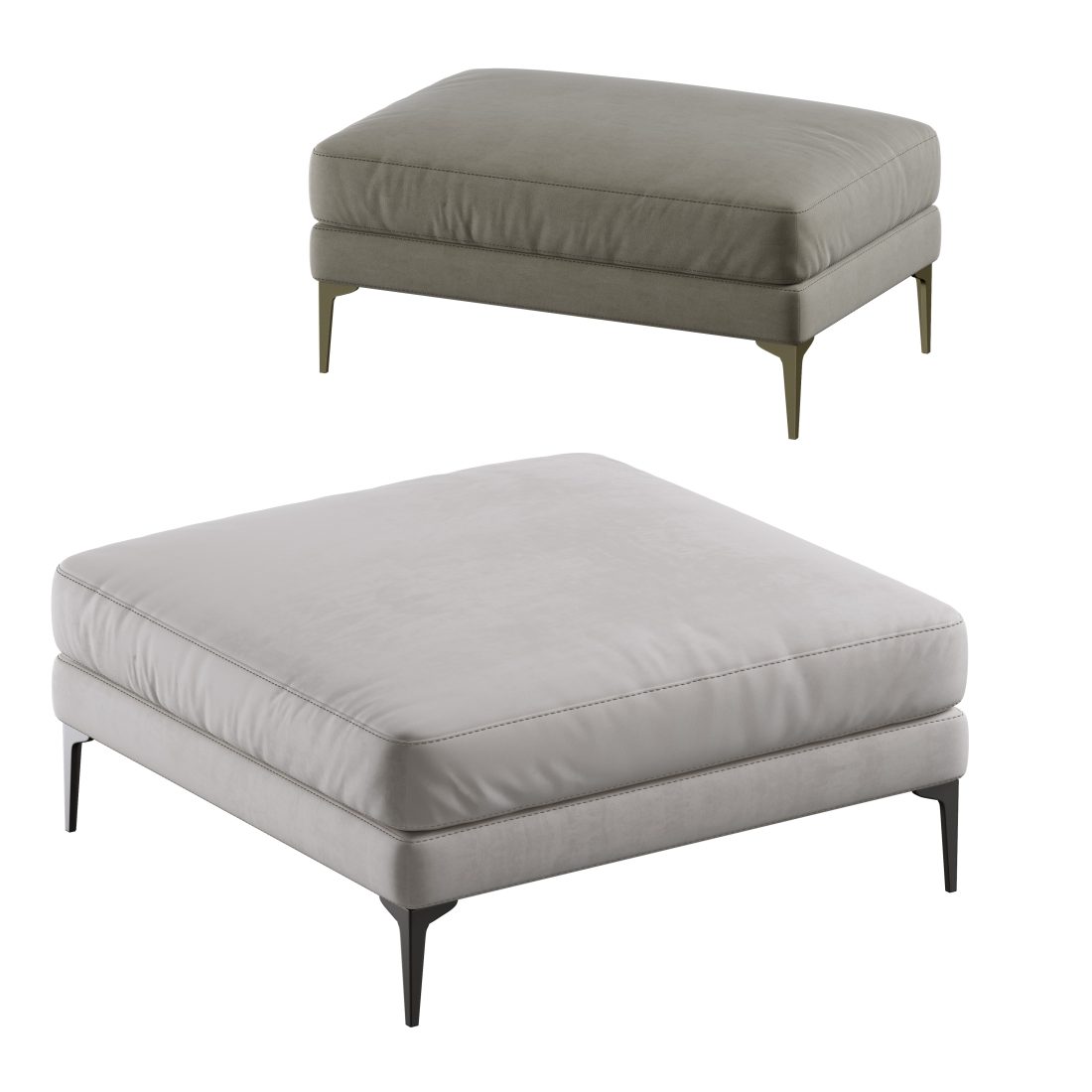 West Elm Andes Ottoman 3D Model for VRay, Corona | CGMood