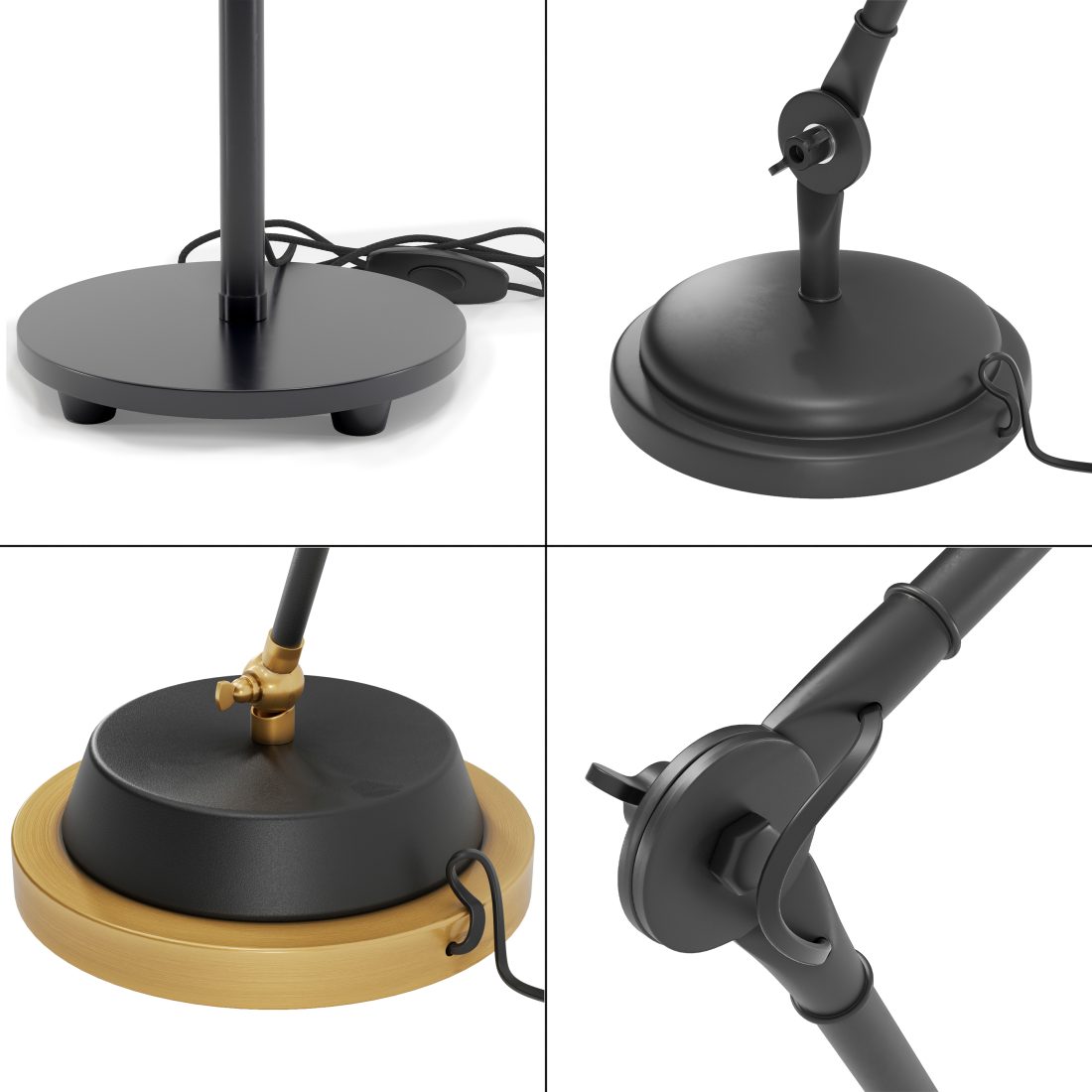 4-study-table-lamp-set-rigged - 3D Model for VRay