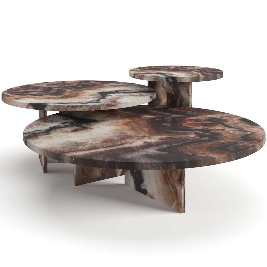 Baxter Tebe Coffee Tables Set 3D Model for VRay, Corona | CGMood