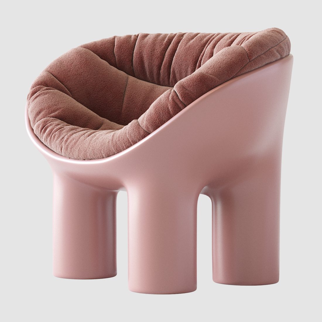 Roly Poly Polyethylene Armchair In Concrete With C 3D Model for Corona ...