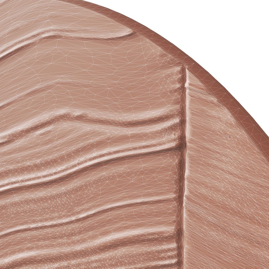 Round Abstract Plaster Painting - 3D Model for VRay, Corona