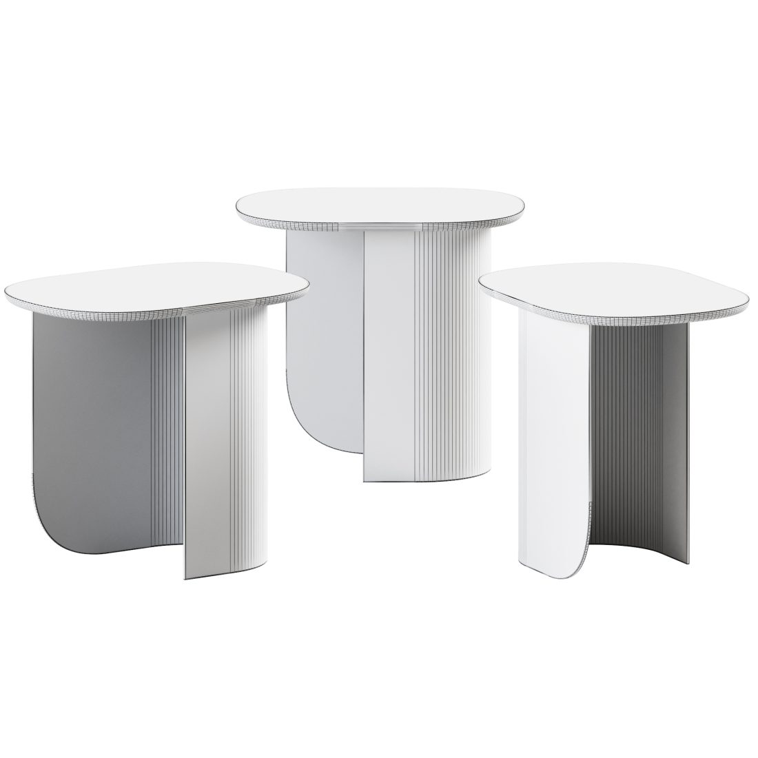Plateau Side Table Sand - 3D Model for Corona