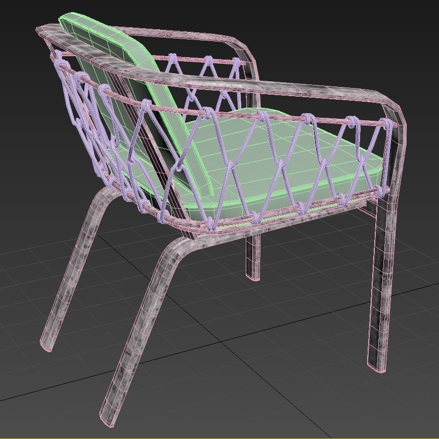 Tropitone Trelon Rope Dining Chair - 3D Model for Corona