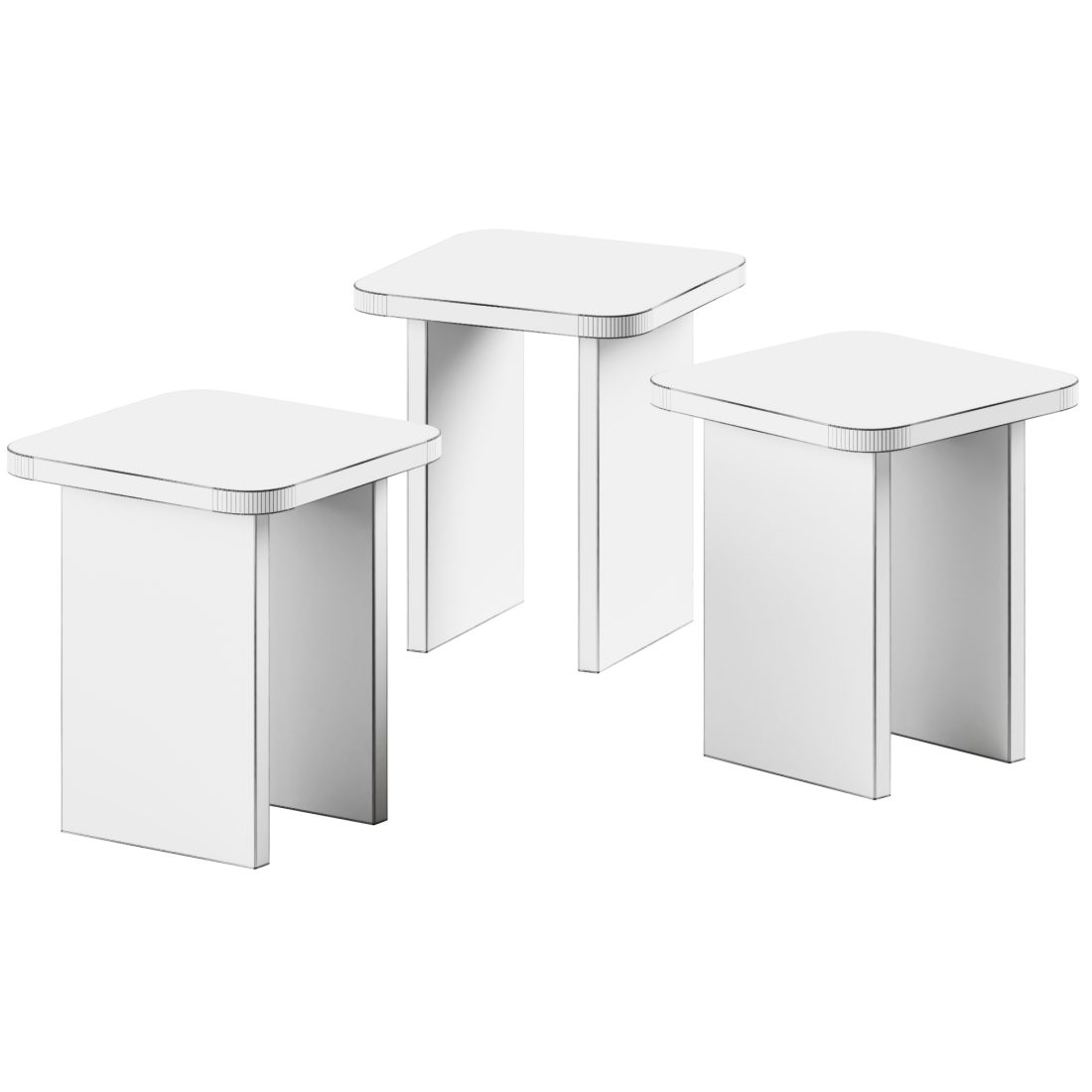 L'art Side Table Fomu Design - 3D Model for Corona