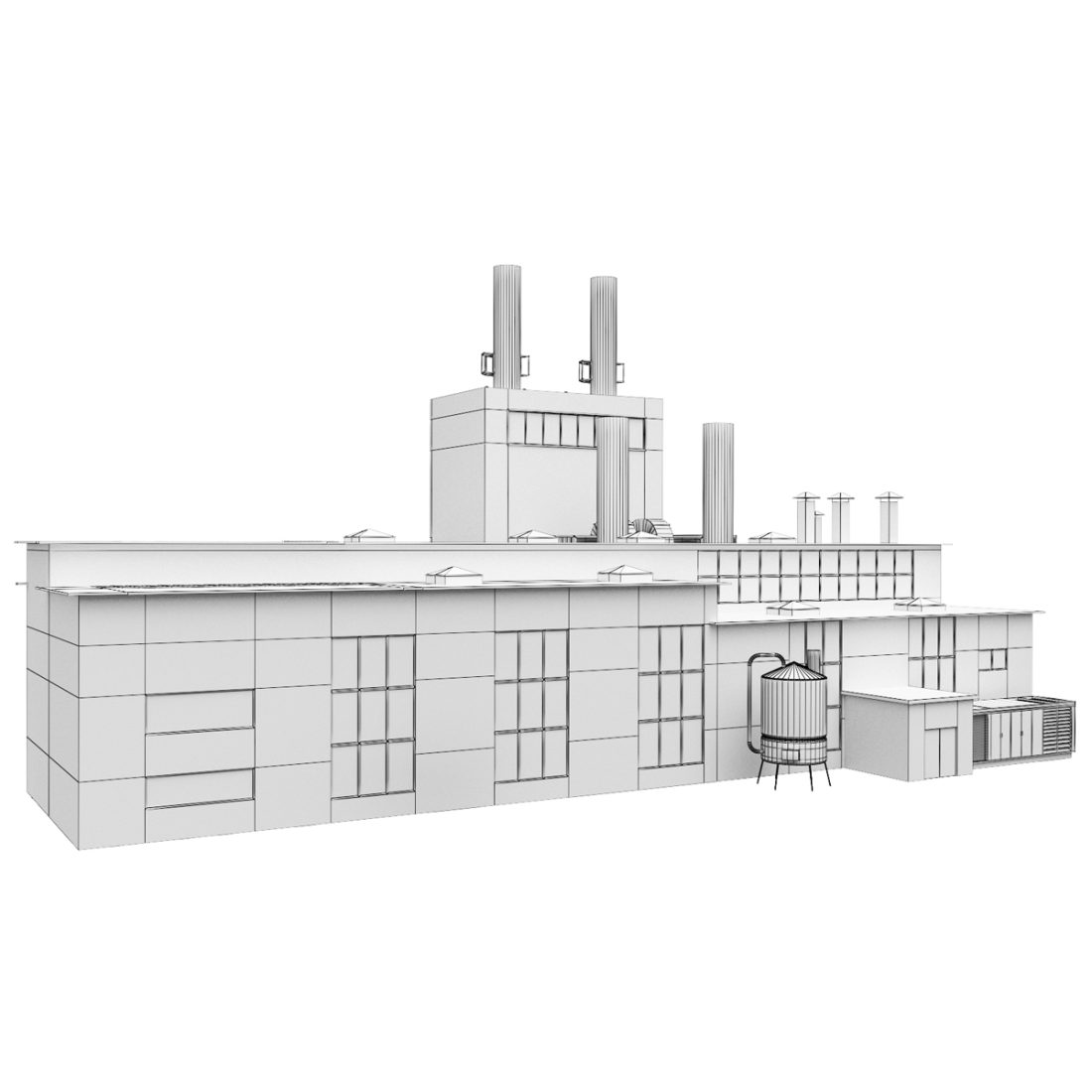 Factory 3D Model for VRay | CGMood