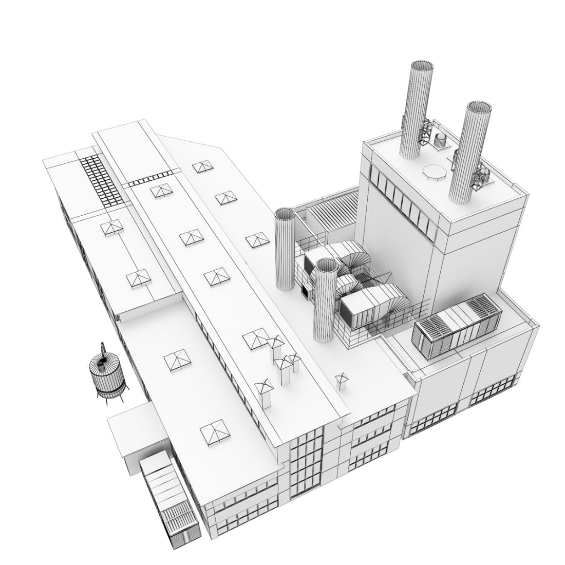 Factory 3D Model for VRay | CGMood