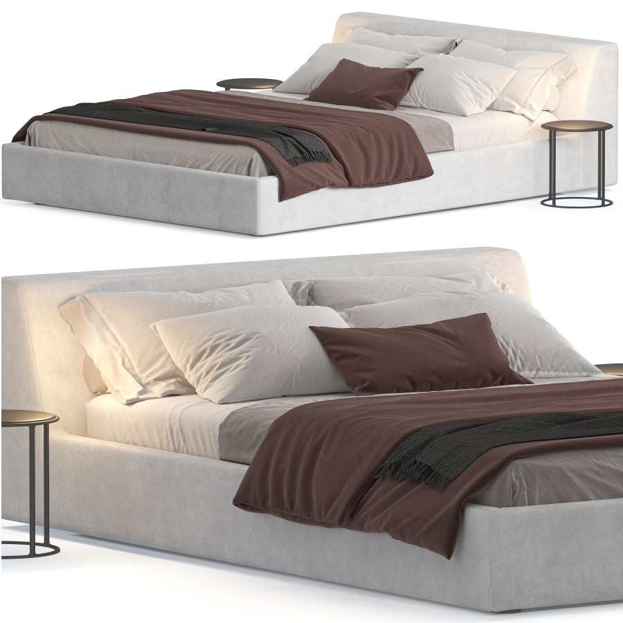 Meridiani Louis Bed - 3D Model for VRay, Corona