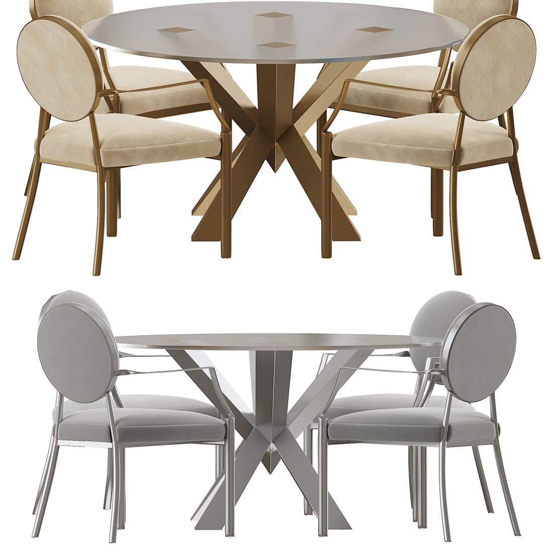 Eichholtz SCRIBE & TRIUMPH Dining Table 3D Model for Corona | CGMood