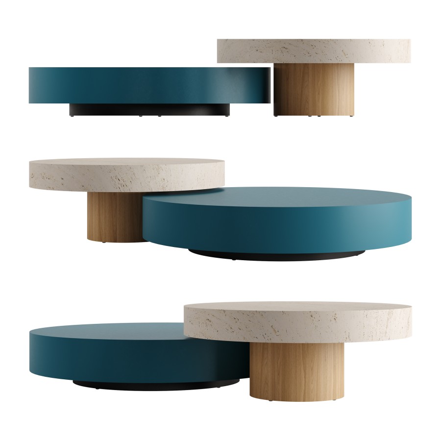 Dolmen Round Coffee Table By Lema - 3D Model for Corona